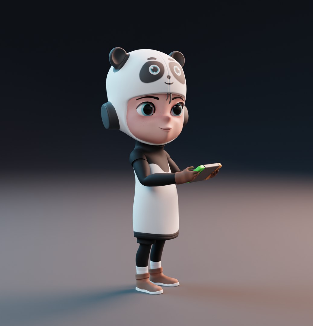 Panda Kid Character Model - TurboSquid 1758278