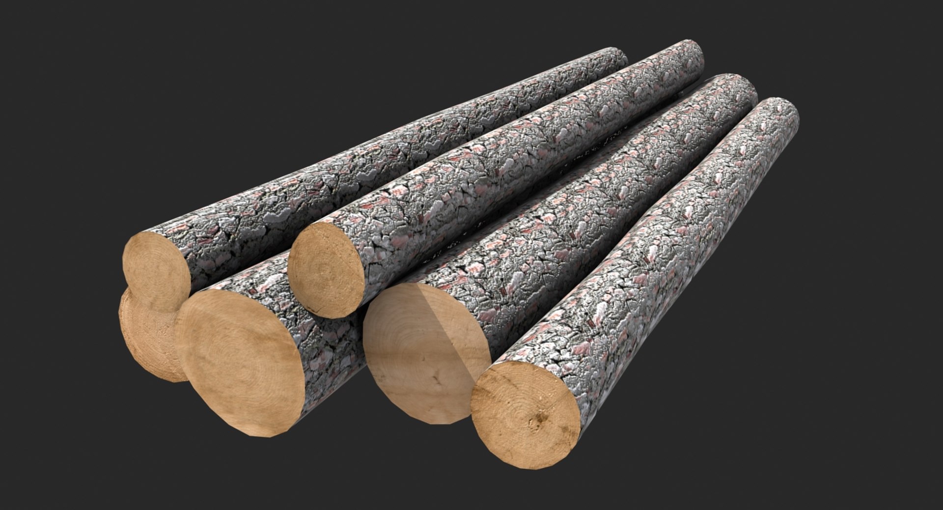 3d Tree Logs Model
