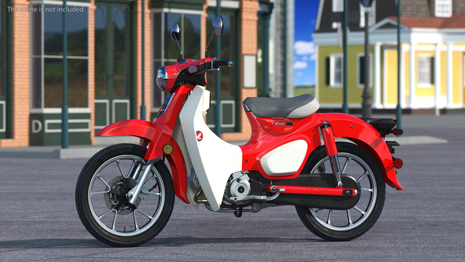 Scooter Honda Super Cub 2024 Red 3D - TurboSquid 2235518