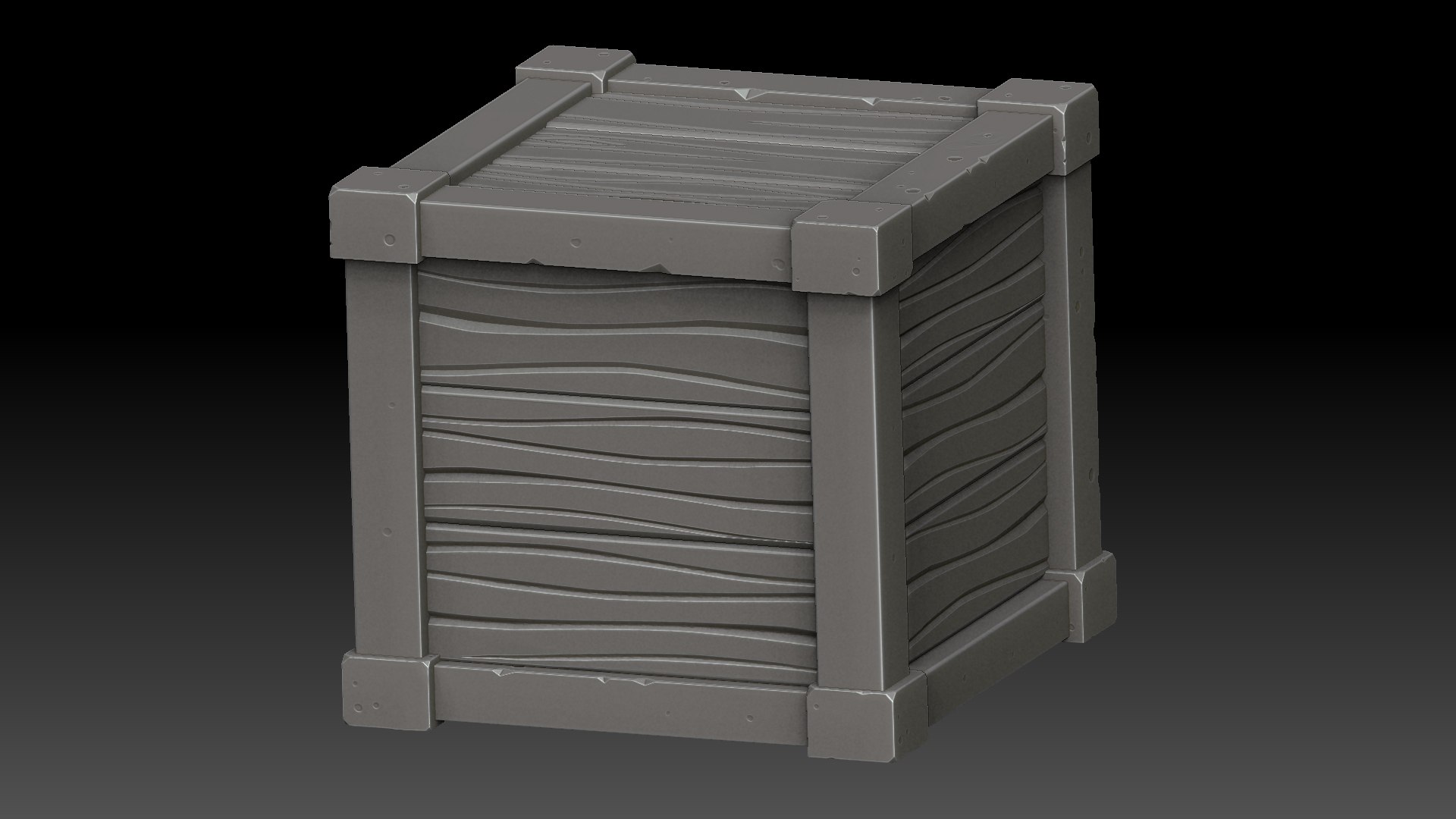 3D stylized wooden box - TurboSquid 1637246