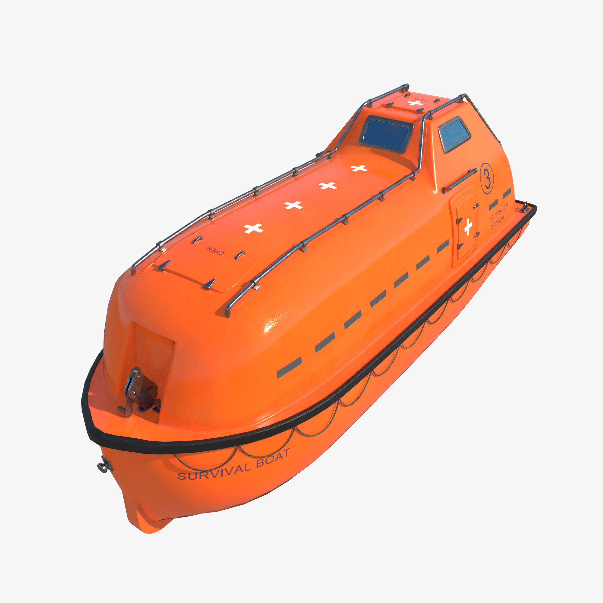3D lifeboat life boat - TurboSquid 1537093