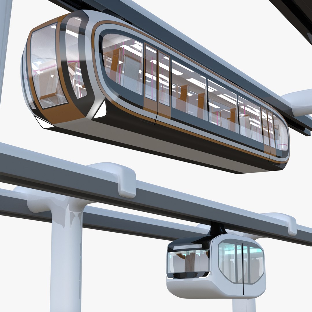 3D Monorail Trains Collection - TurboSquid 1845009