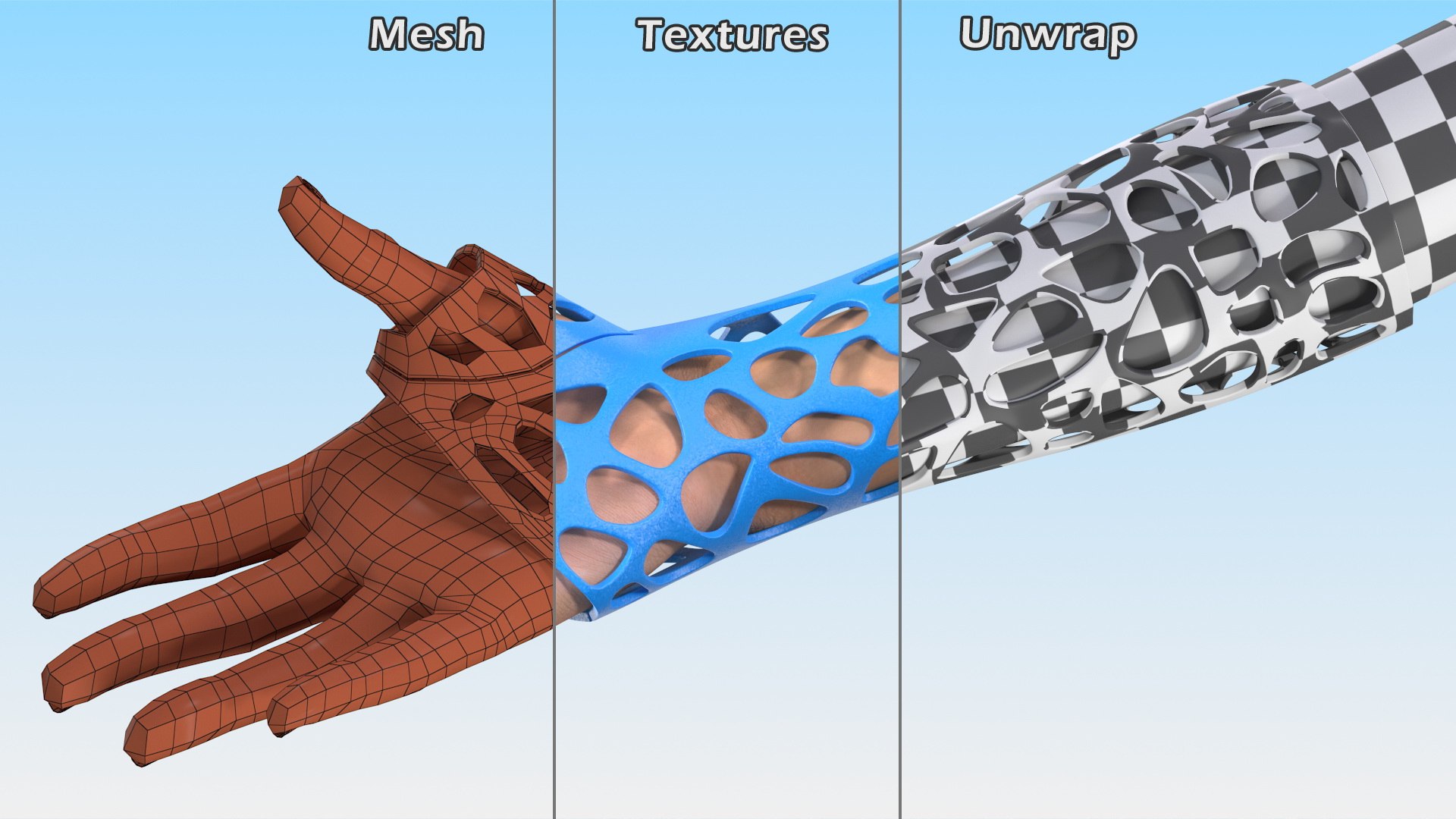 3D-Printed Orthopedic Casts On Limbs Collection 3D - TurboSquid 1920148