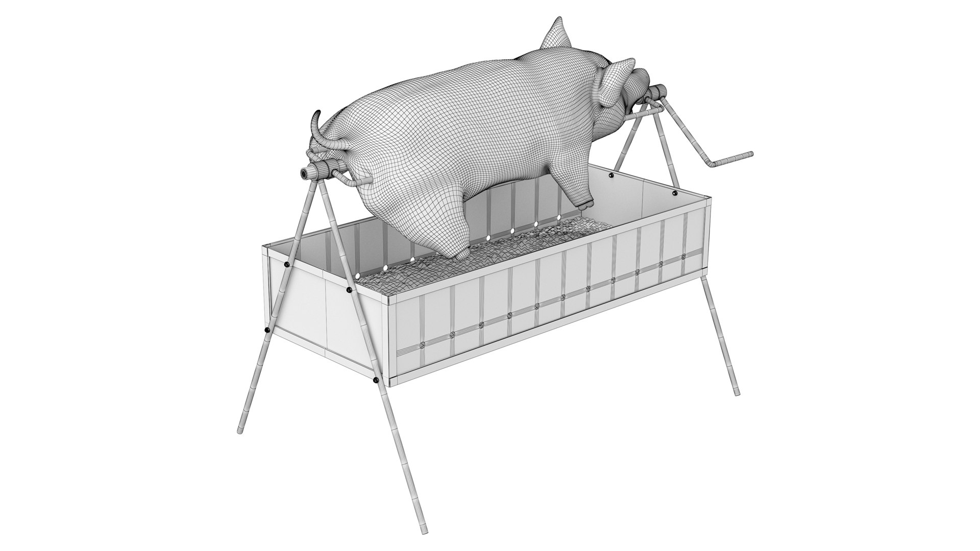 3D Pig On A Skewer - TurboSquid 1955508