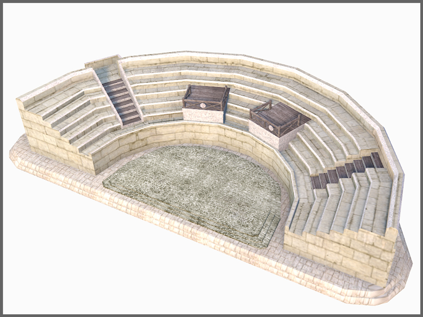 classic greek amphitheatre 3d model