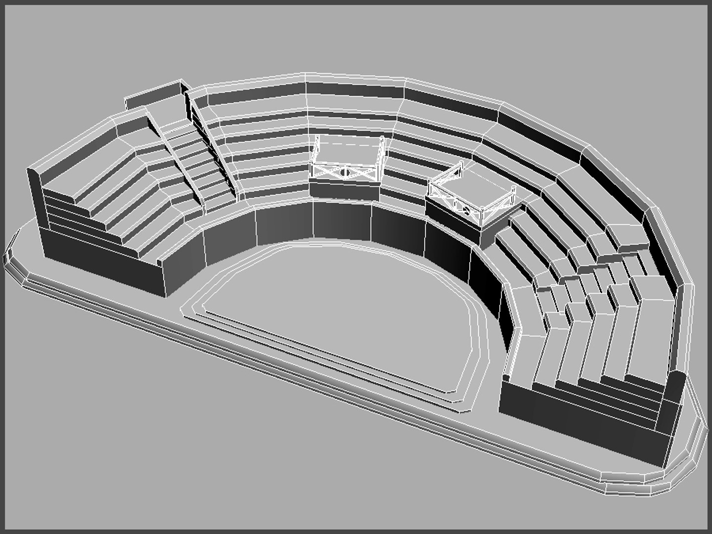 Classic Greek Amphitheatre 3d Model