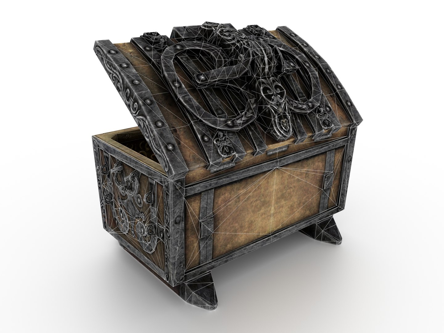 Old metal chest model - TurboSquid 1414629