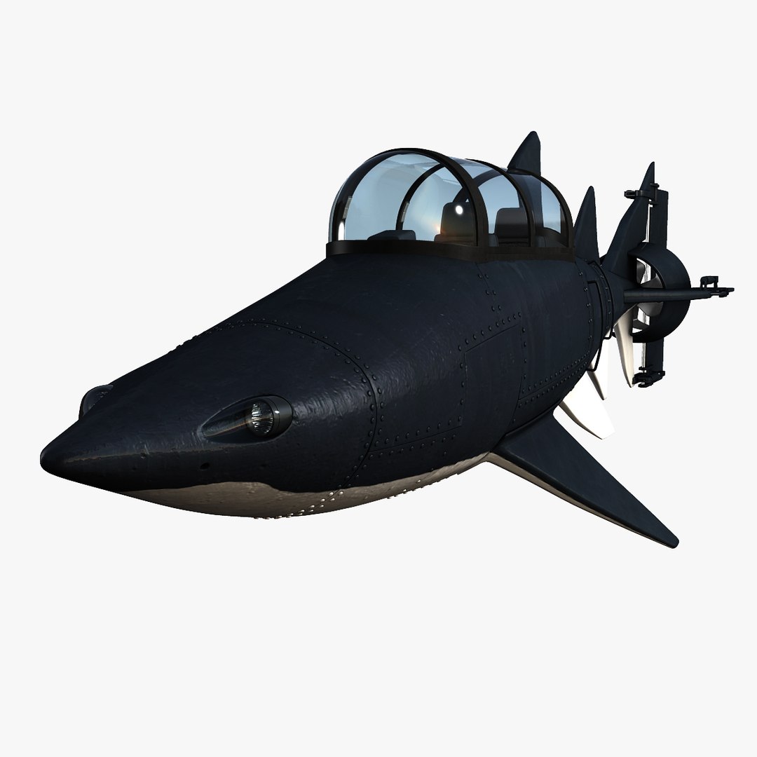 Manned Shark Submarine 3d Model