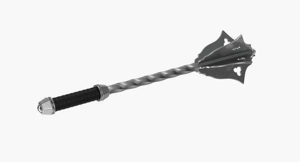 3d medieval flanged mace