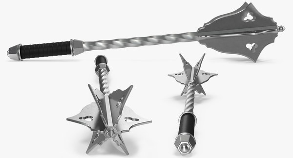 3d medieval flanged mace