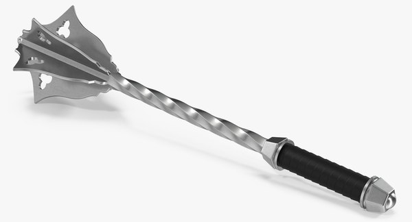 3d medieval flanged mace