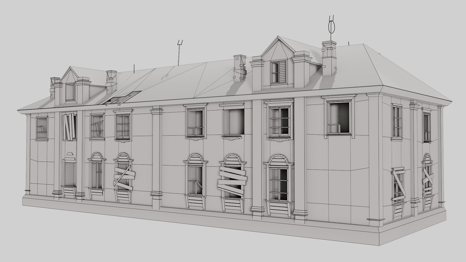 3D Wooden Village Old Raw HouseC Da1 - TurboSquid 1962940