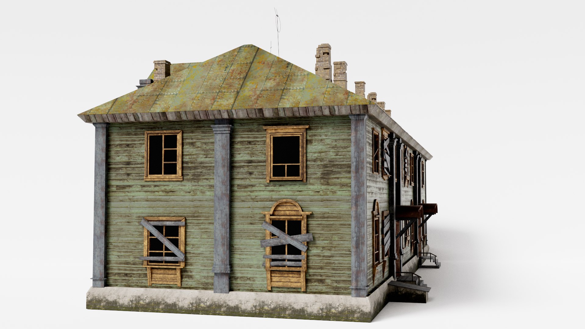 3D Wooden Village Old Raw HouseC Da1 - TurboSquid 1962940