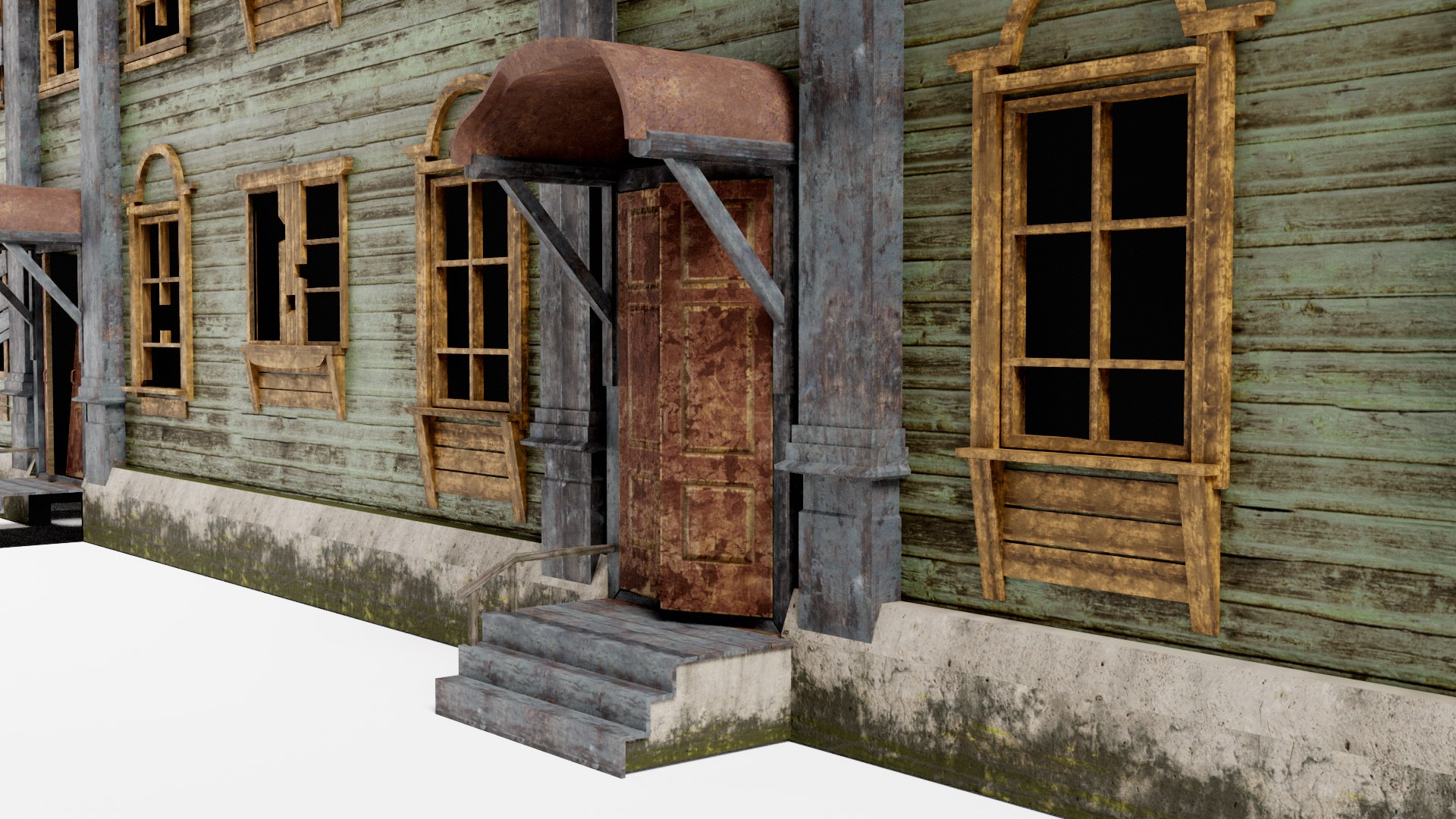 3D Wooden Village Old Raw HouseC Da1 - TurboSquid 1962940