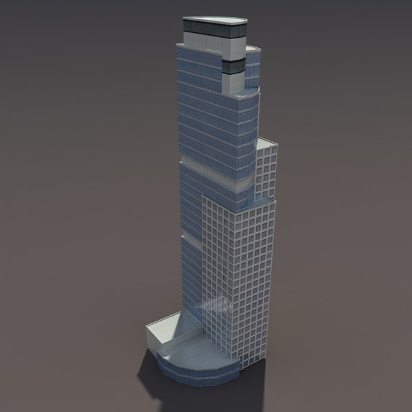 3d high-rise building modelled