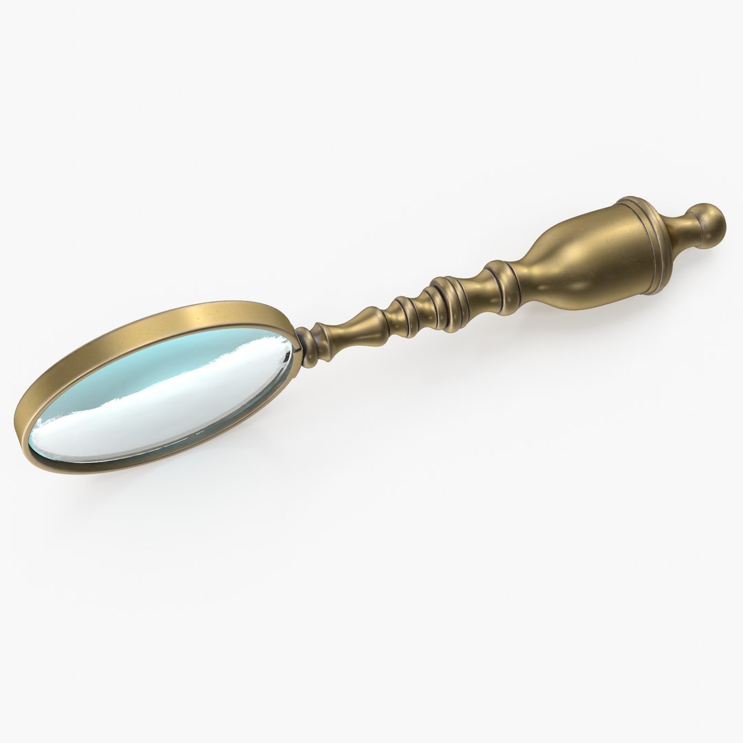 3D Model Antique Brass Magnifying Glass - TurboSquid 2121914