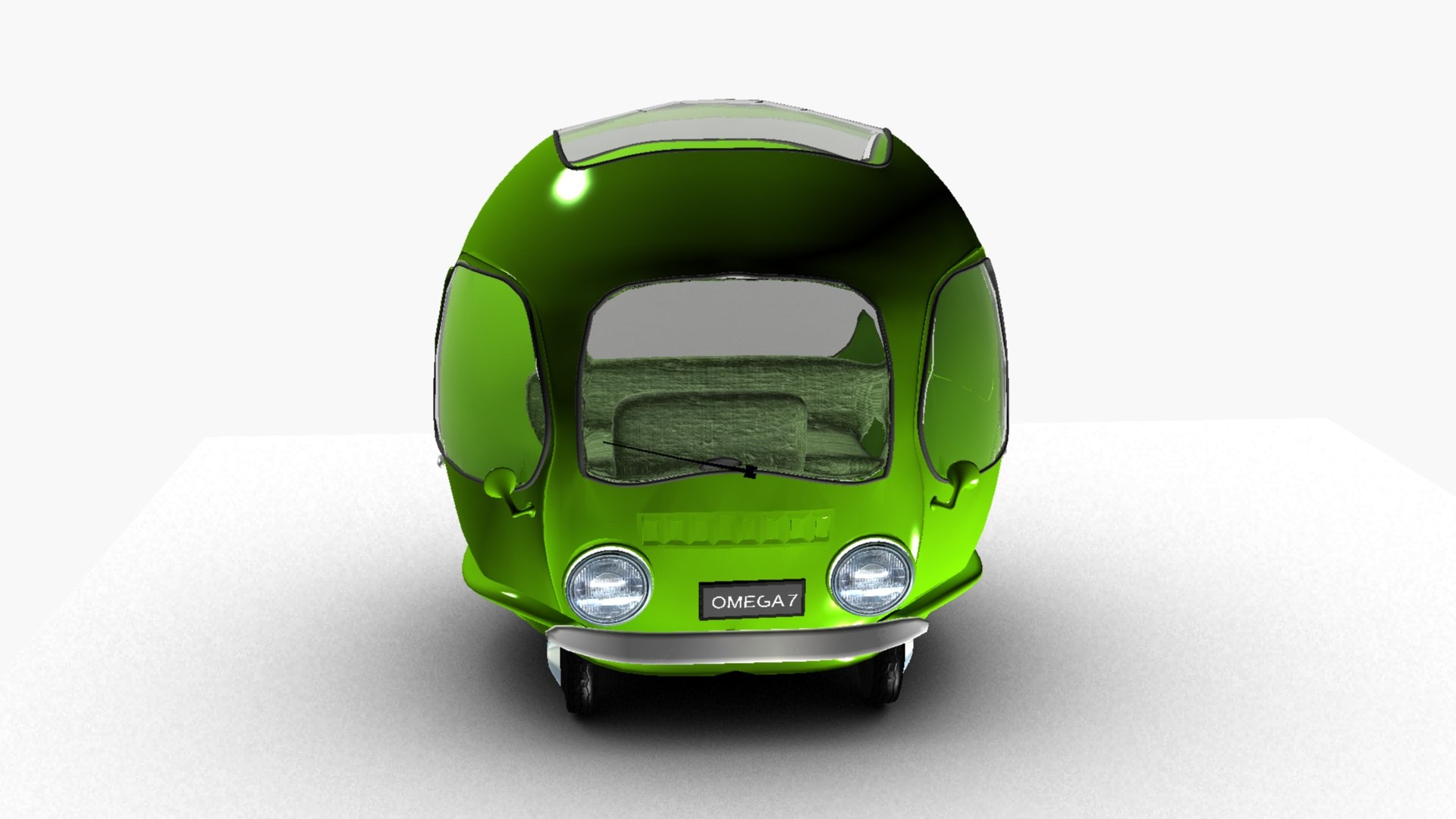 Round Car 3D Model - TurboSquid 1969033