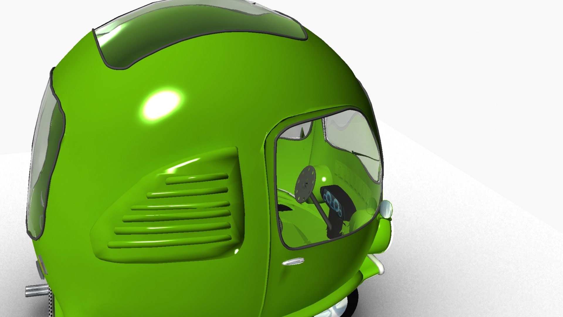 Round Car 3D Model - TurboSquid 1969033