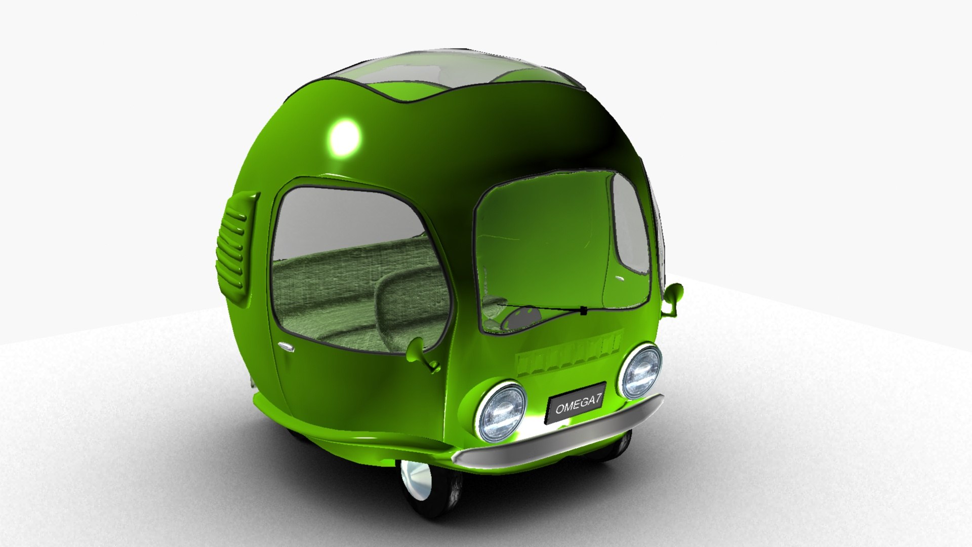 Round Car 3D Model - TurboSquid 1969033