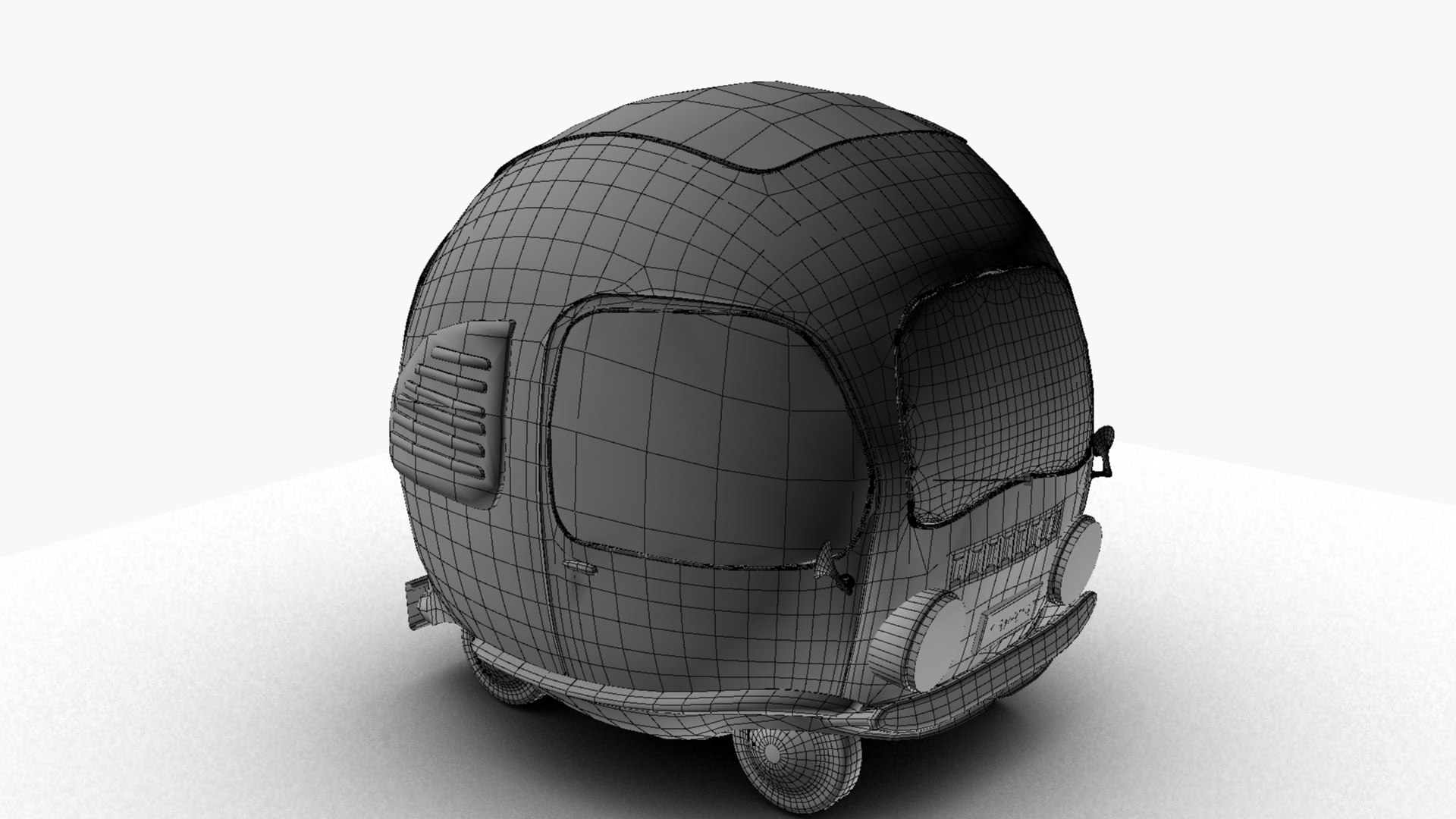 Round Car 3D Model - TurboSquid 1969033