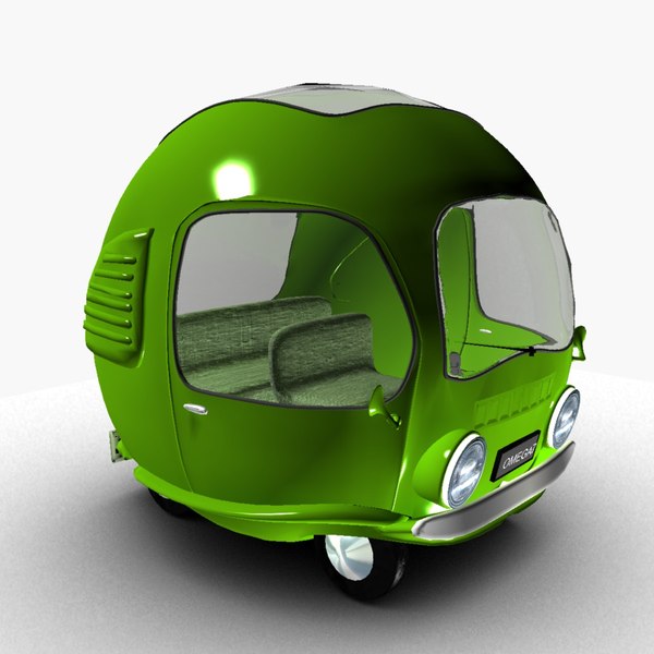 Round car 3D model - TurboSquid 1969033