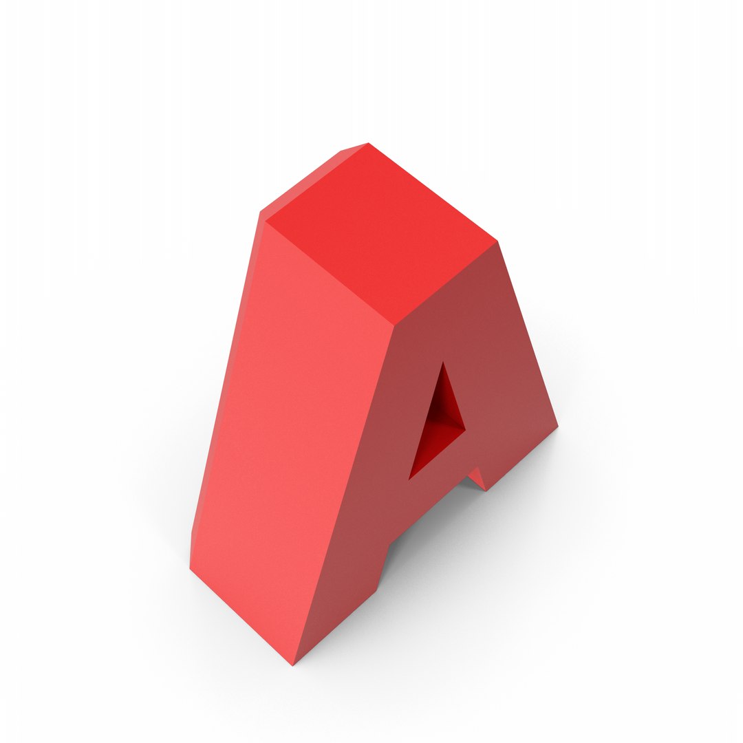 Red A Letter 3D Model - TurboSquid 2220497