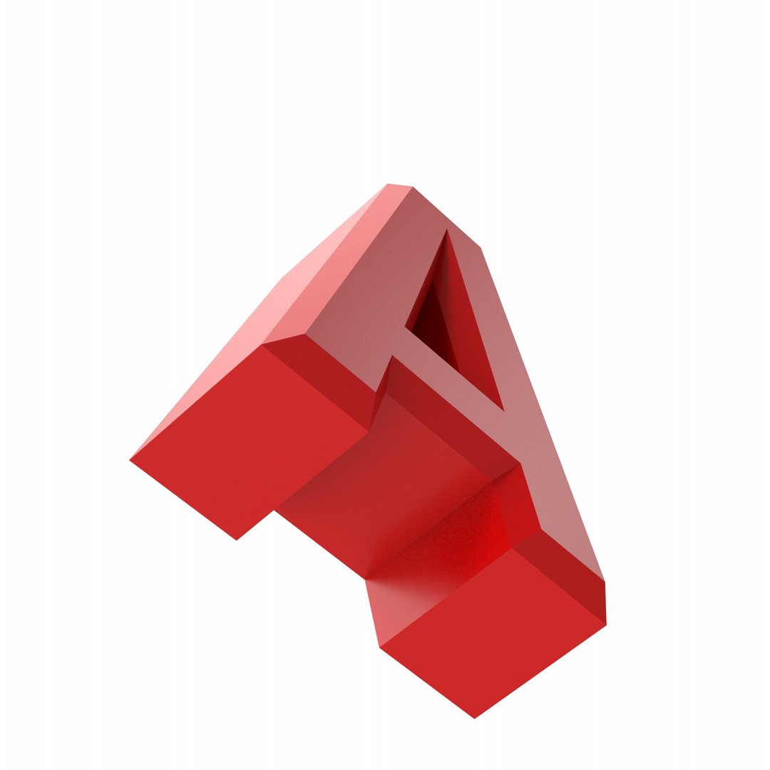 Red A Letter 3D Model - TurboSquid 2220497