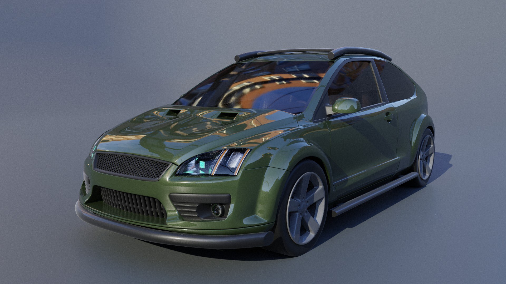 Tuning Hatchback Car Focus 2 3D Model - TurboSquid 2069586