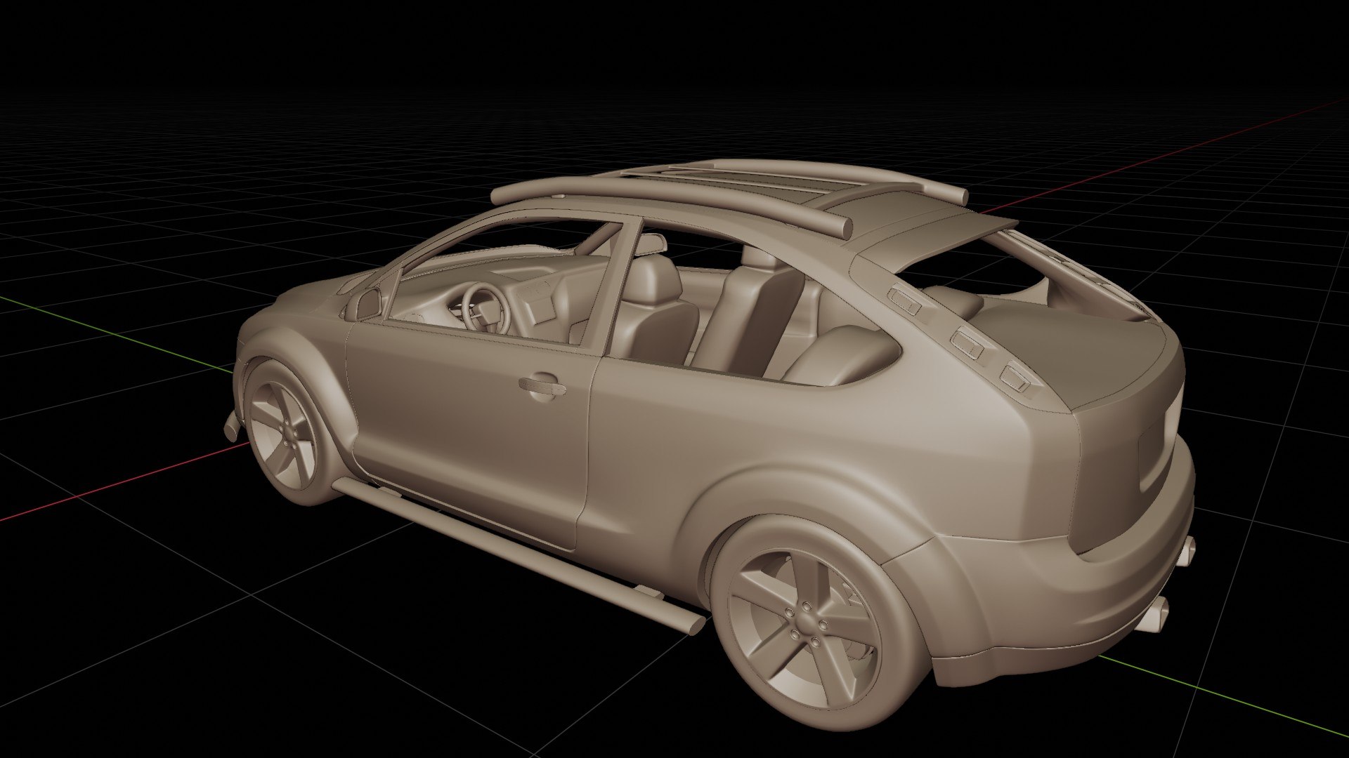 Tuning Hatchback Car Focus 2 3D Model - TurboSquid 2069586