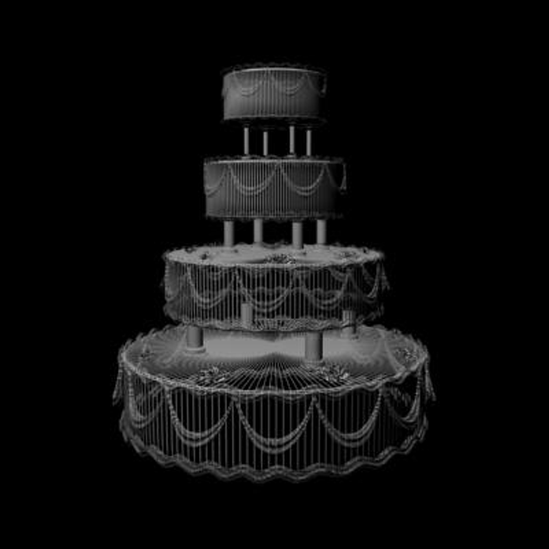 free wedding cake 3d model