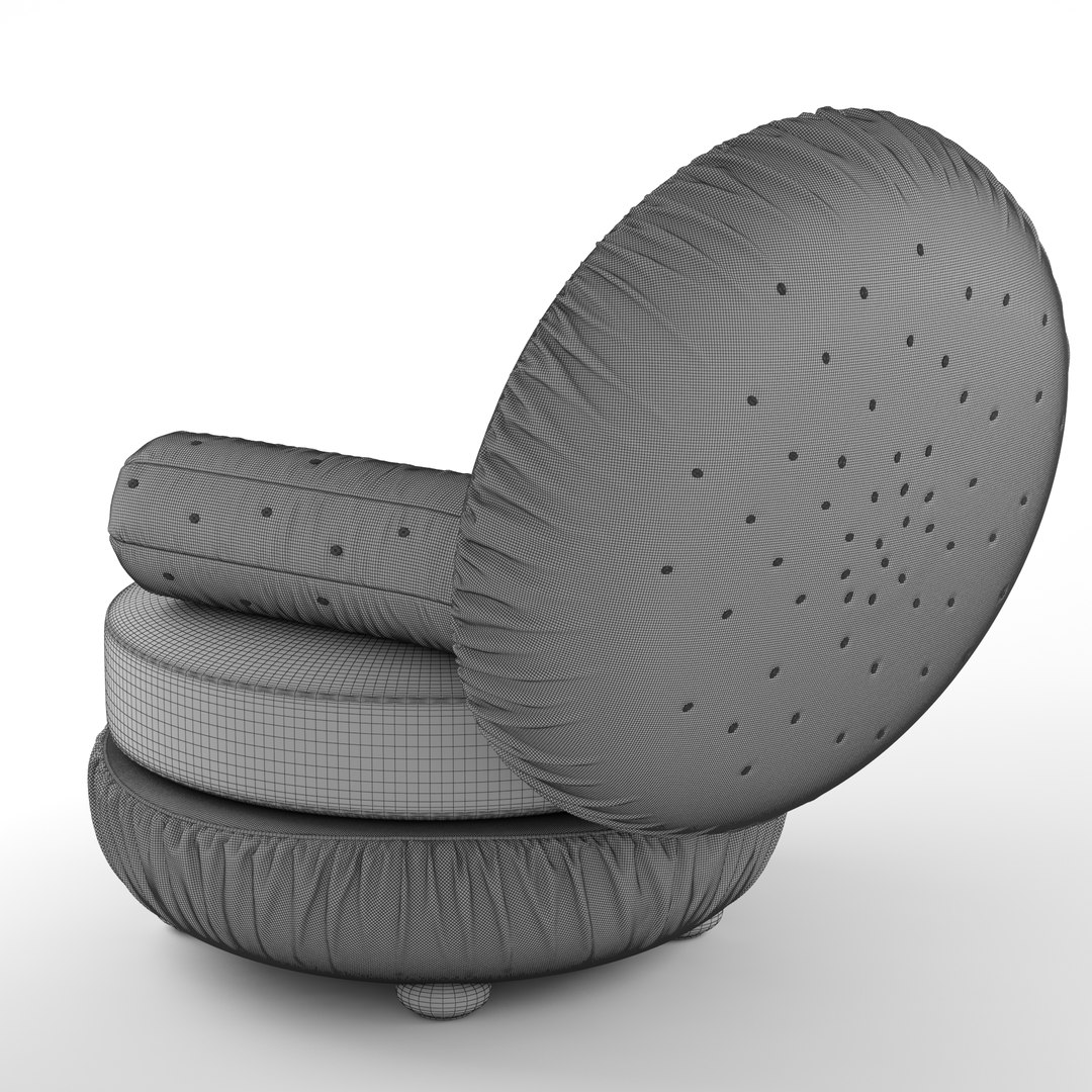 Burger Chair Armchair 3D Model - TurboSquid 1226942