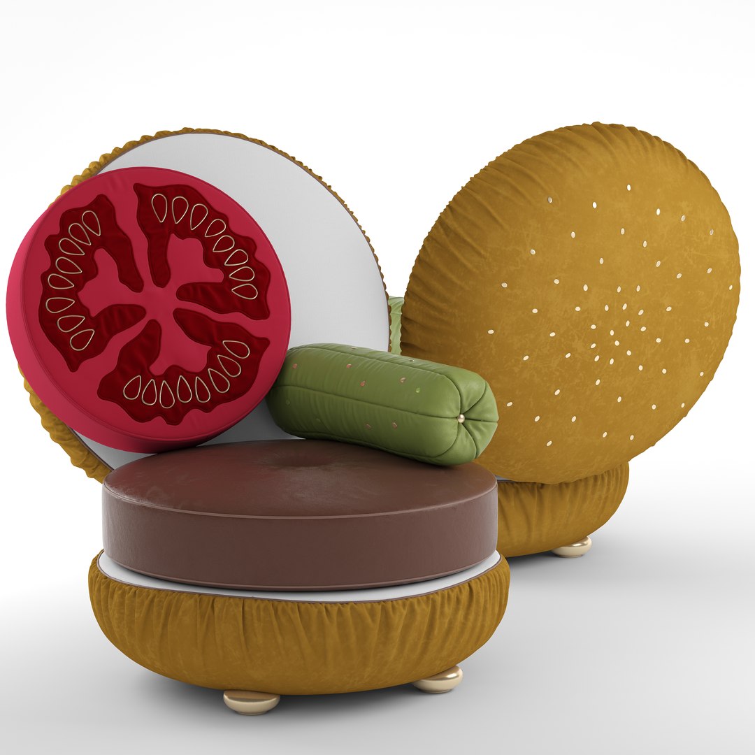 Burger Chair Armchair 3D Model - TurboSquid 1226942
