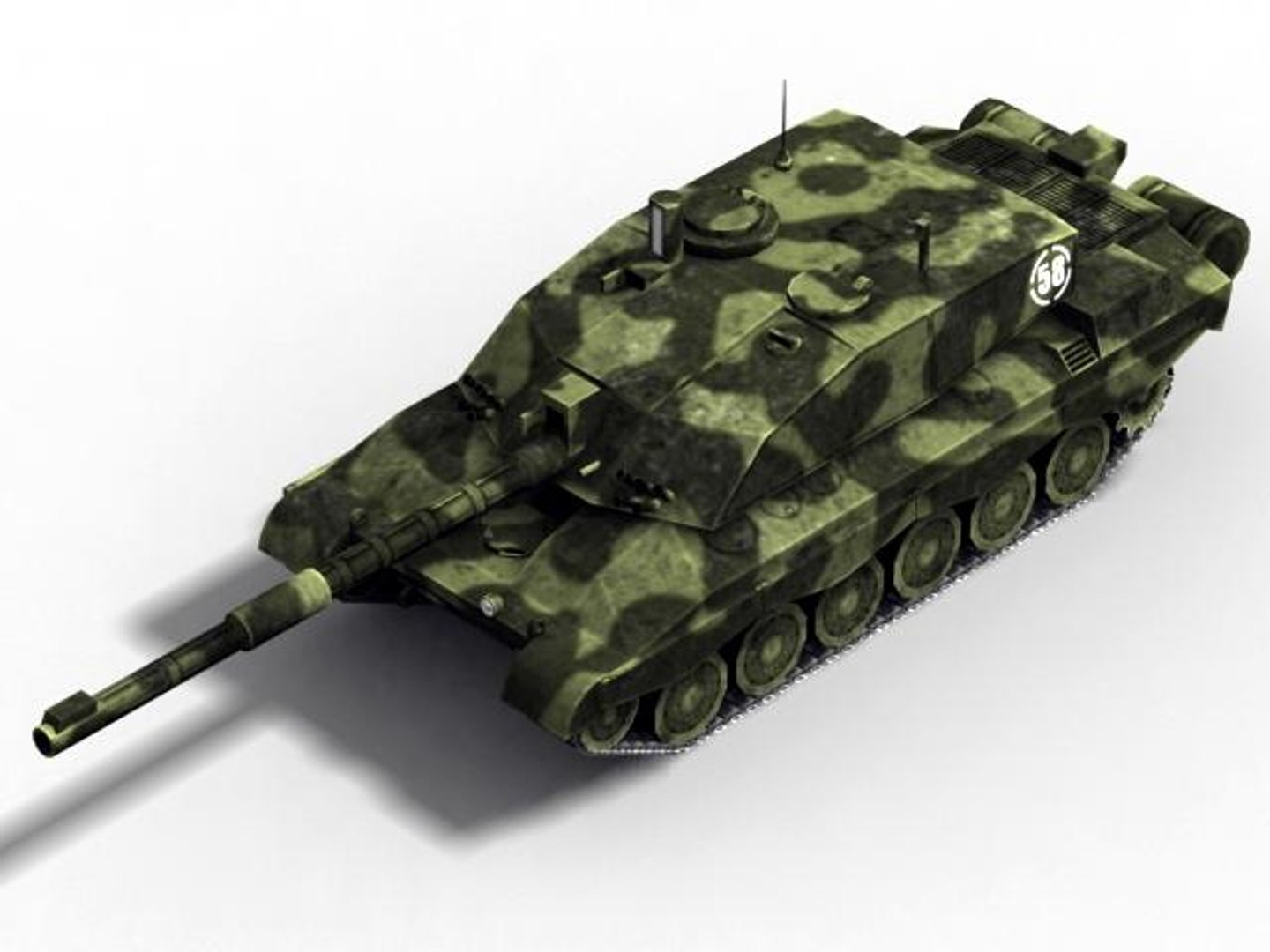 3d Leopard 1a5 Tank Model