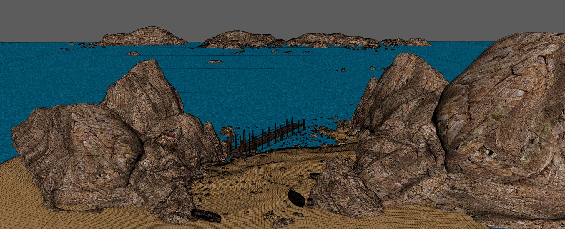 Landscape Beach 3D - TurboSquid 1356615