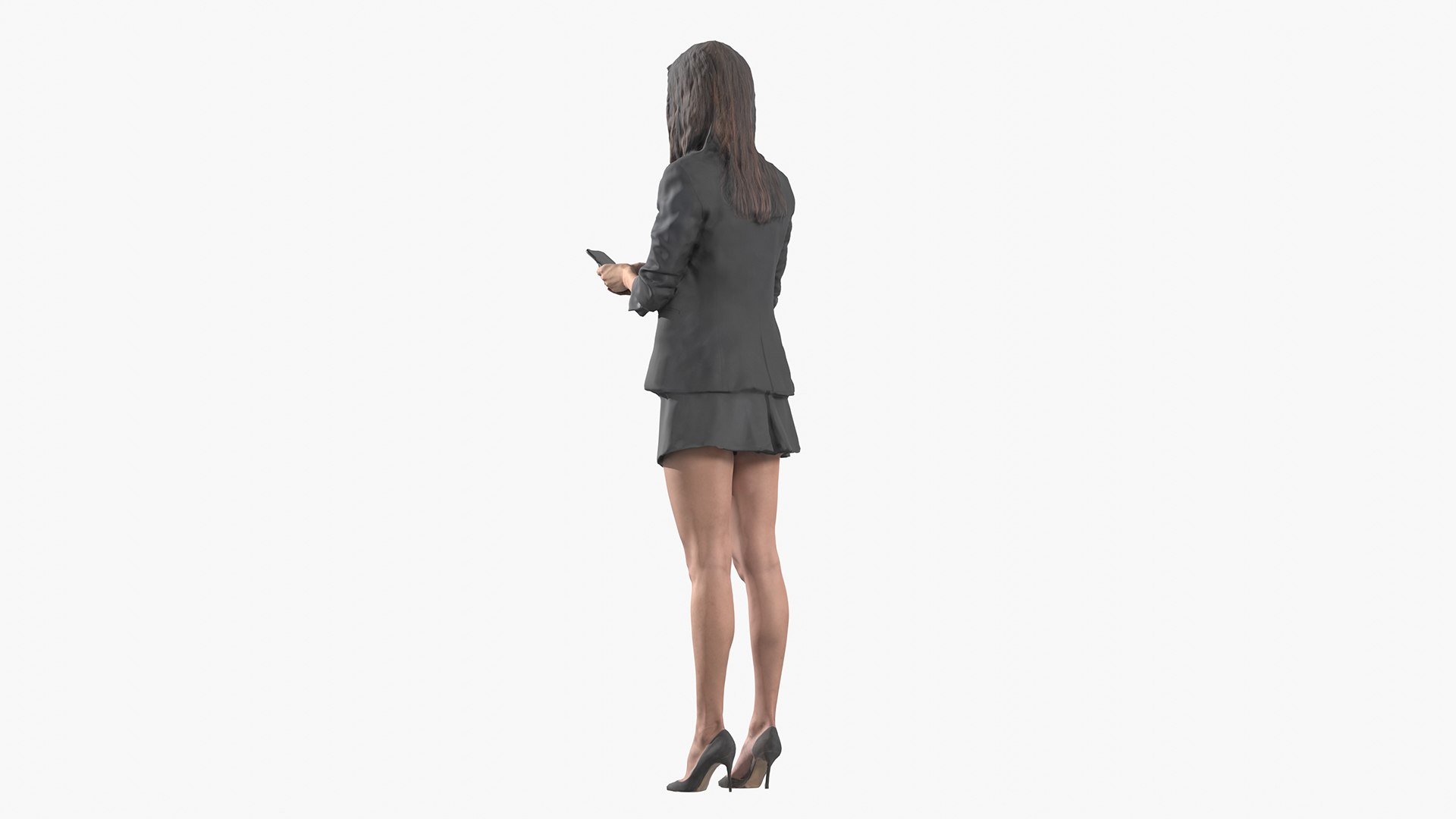 3D Happy Business Woman Using Phone - 3D Photo Scan Model - TurboSquid ...