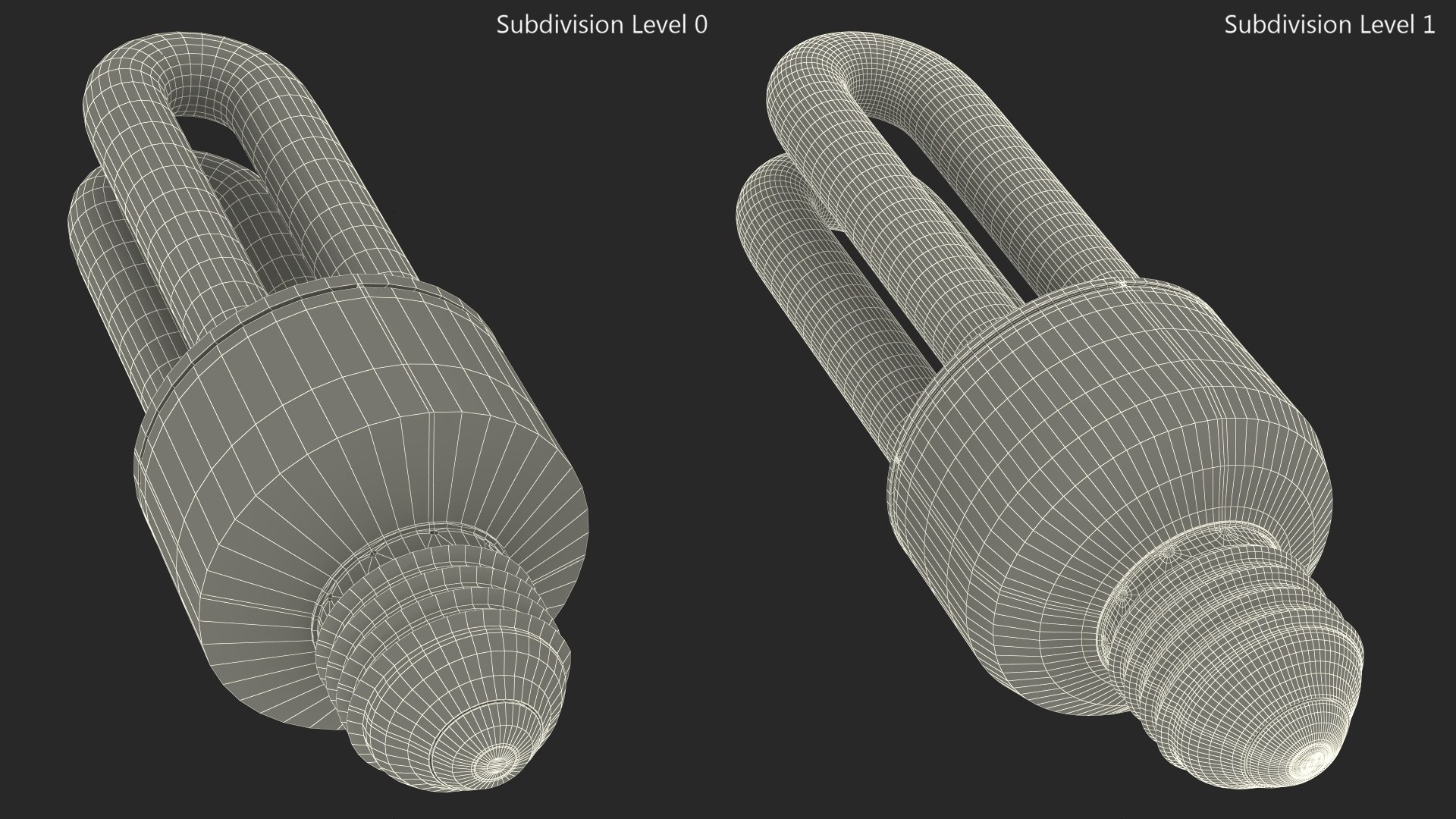 Ubend Compact Fluorescent Light Bulb 3D Model - TurboSquid 2130578
