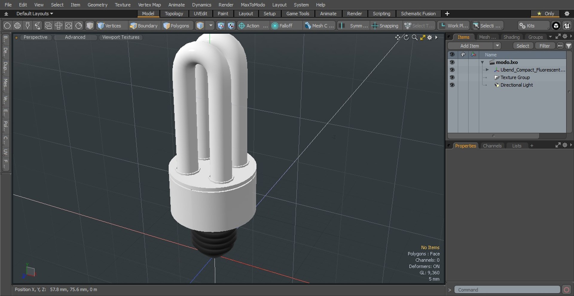 Ubend Compact Fluorescent Light Bulb 3D Model - TurboSquid 2130578