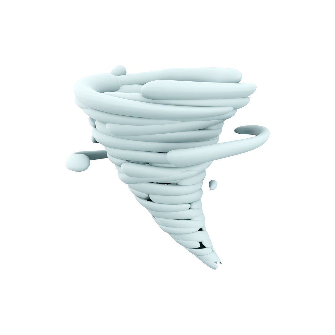3d Tornado Icon 3D Model - TurboSquid 2045397