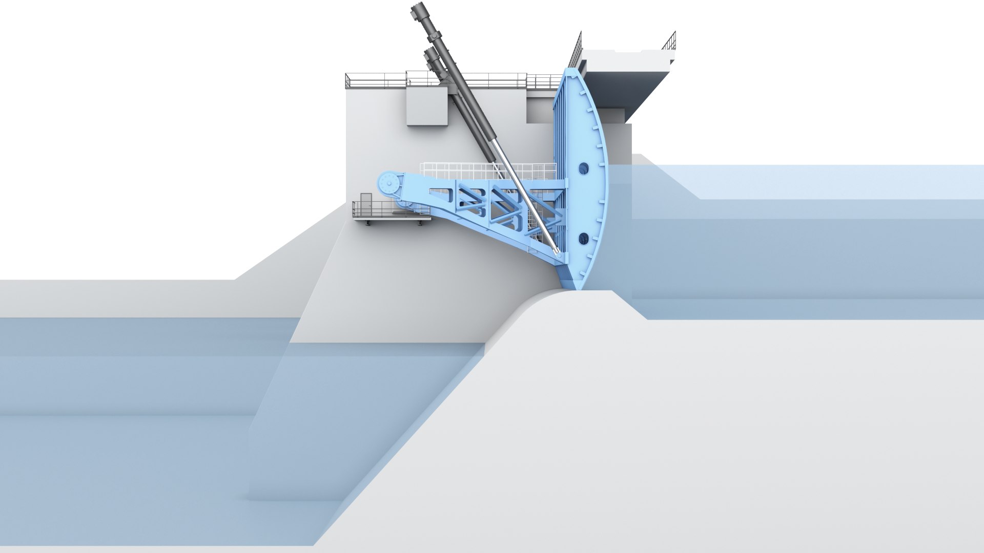Dam Sluice Gate 3D Model - TurboSquid 1835227