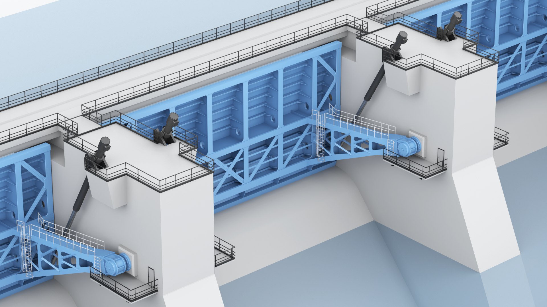 Dam Sluice Gate 3D Model - TurboSquid 1835227
