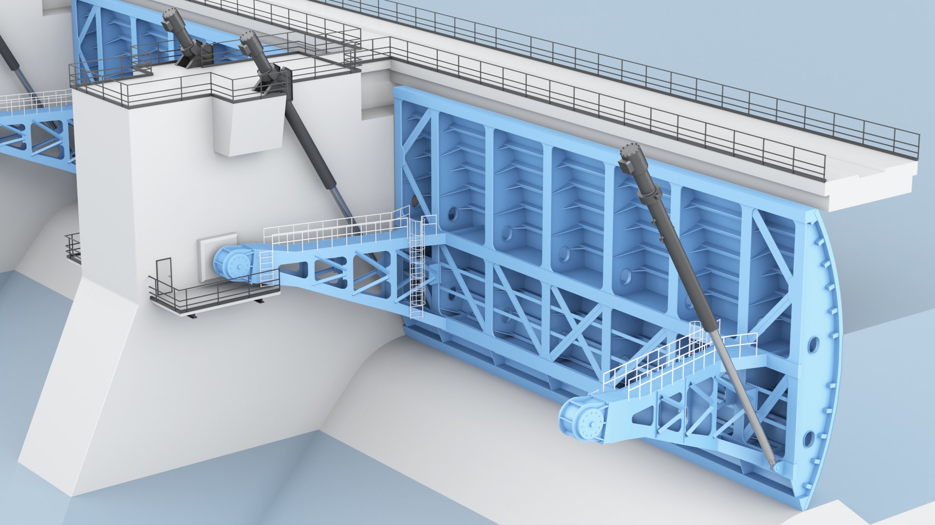 Dam Sluice Gate 3D Model - TurboSquid 1835227