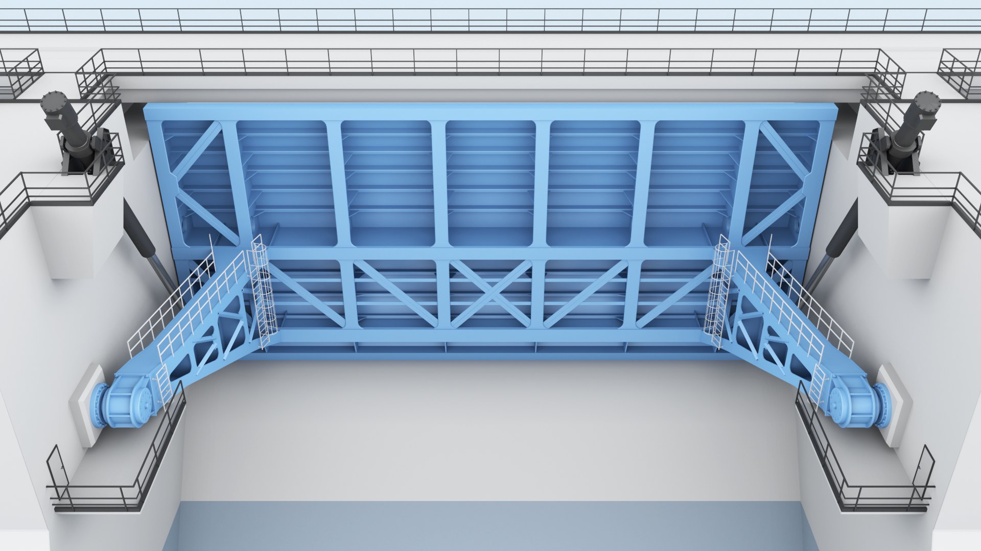 Dam Sluice Gate 3D Model - TurboSquid 1835227