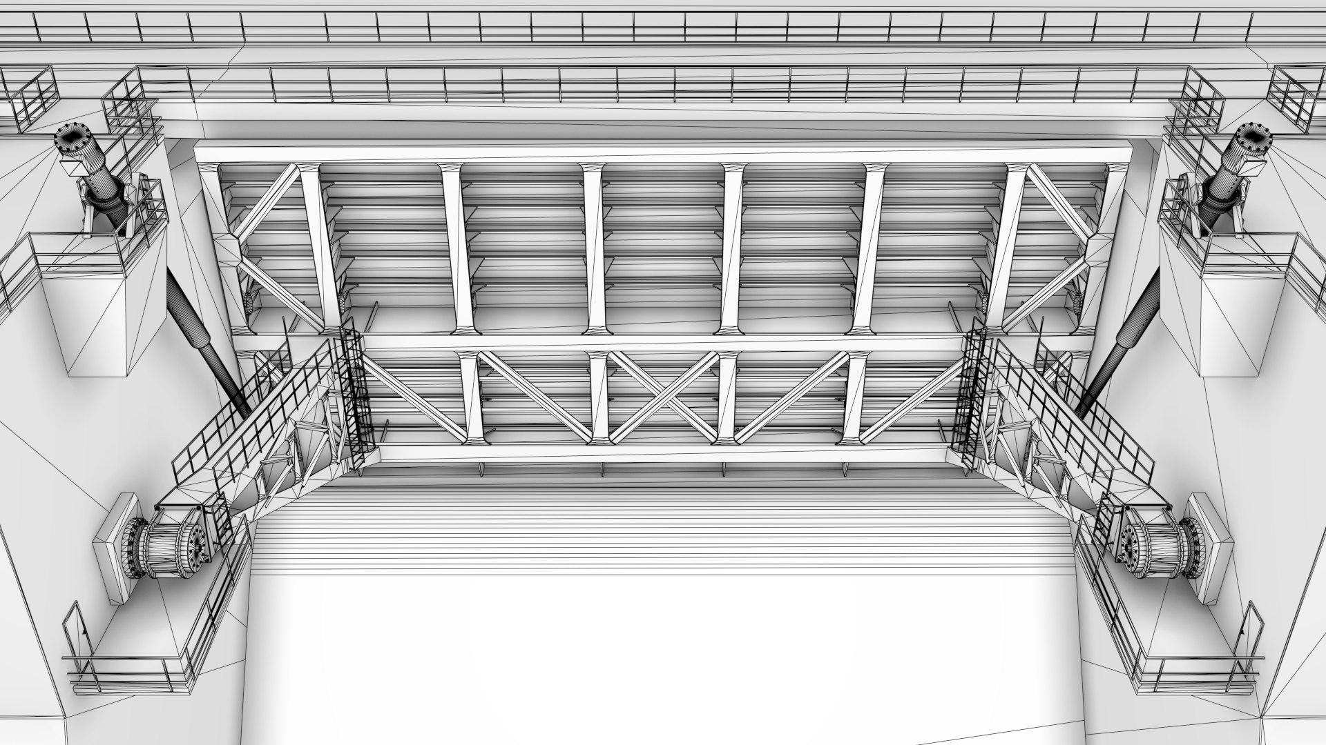 Dam Sluice Gate 3D Model - TurboSquid 1835227