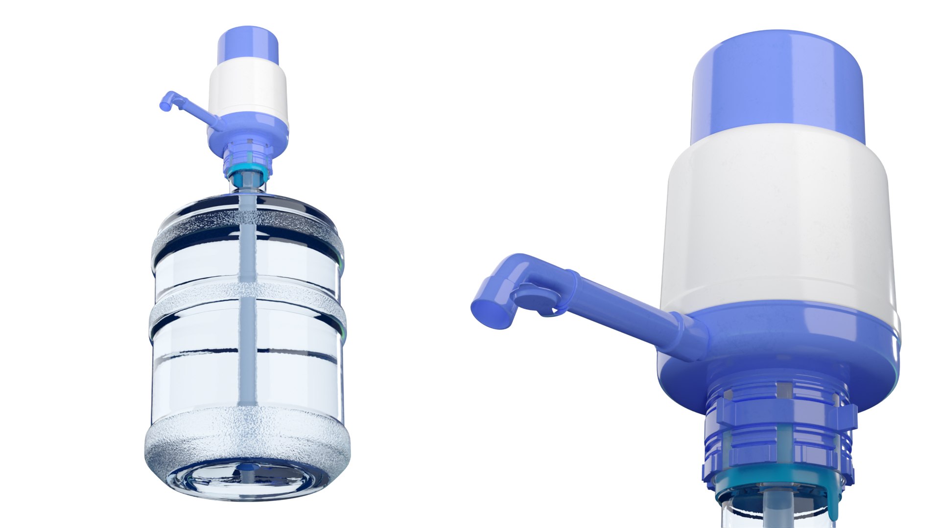 Hand Press Water Dispenser Tap With 20L Bottle 3D - TurboSquid 2155789