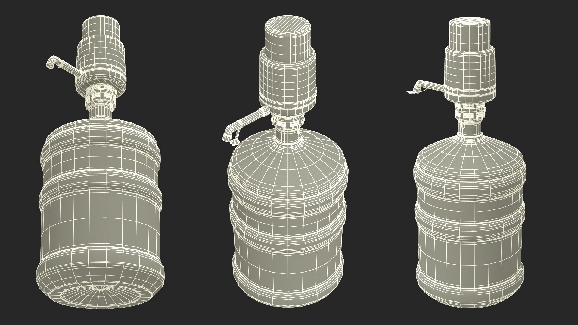 Hand Press Water Dispenser Tap With 20L Bottle 3D - TurboSquid 2155789