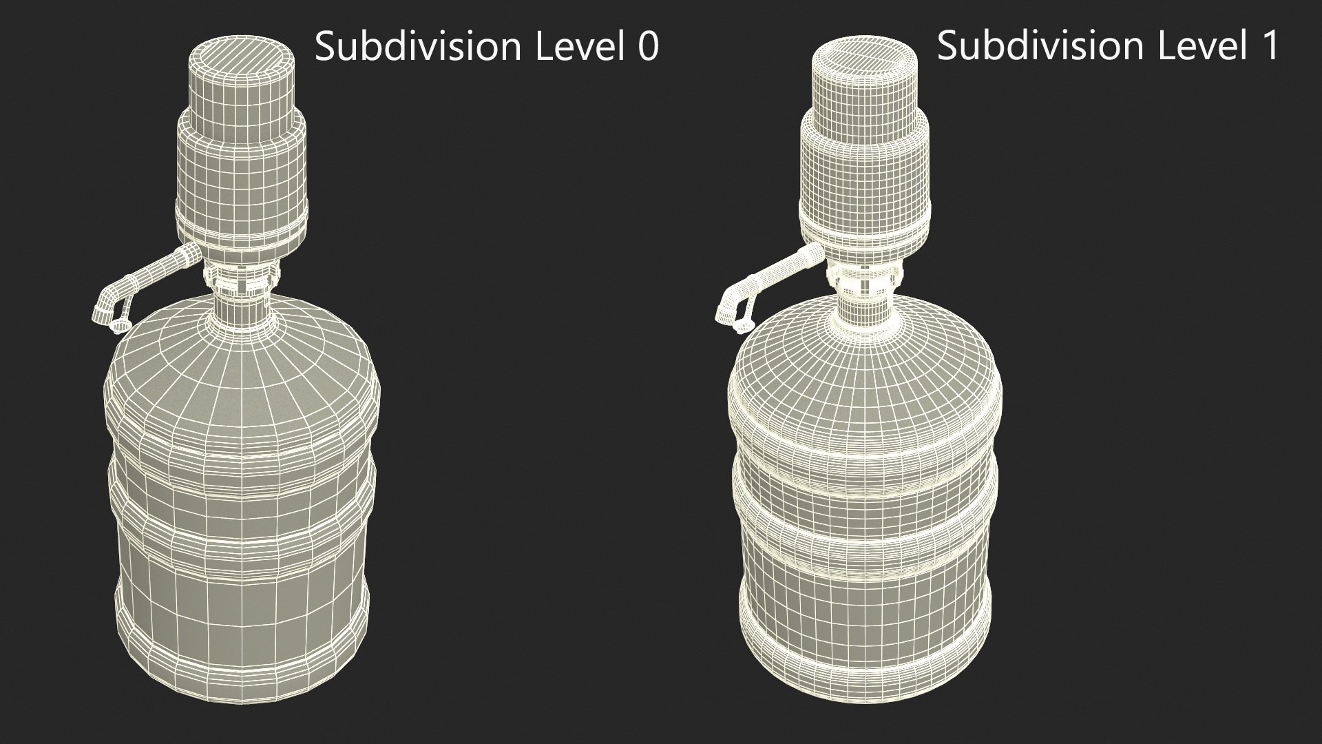 Hand Press Water Dispenser Tap With 20L Bottle 3D - TurboSquid 2155789