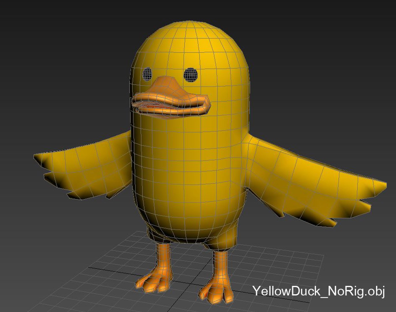 Yellow Duck Character Cartoon 3D Model - TurboSquid 1274563
