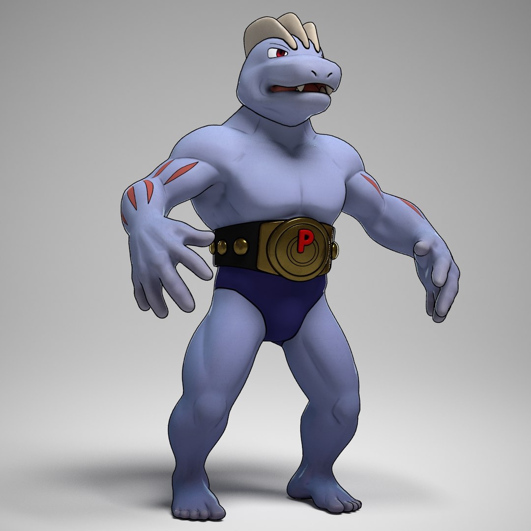 Machoke Pokemon 3d Obj
