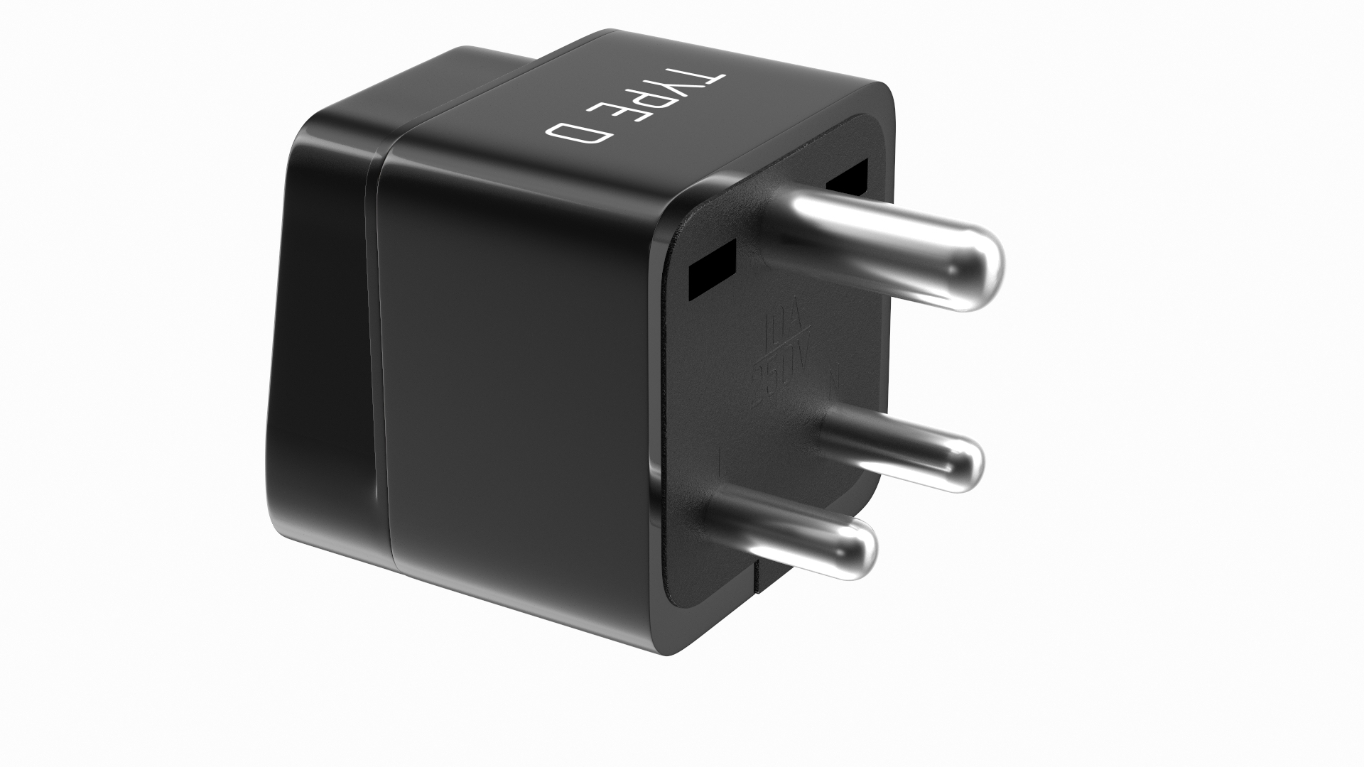 Type D Electrical Plug Adapter Black 3D Model - TurboSquid 1838647