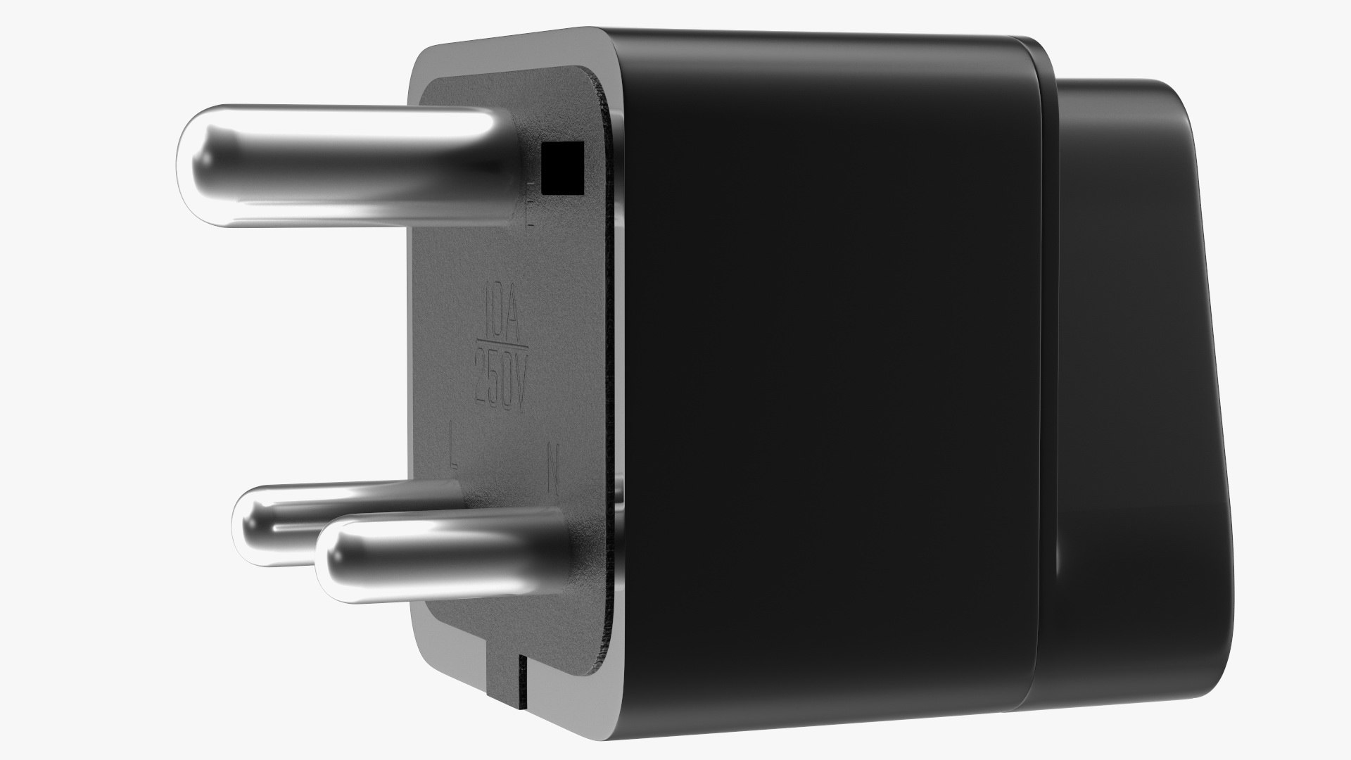 Type D Electrical Plug Adapter Black 3D Model - TurboSquid 1838647